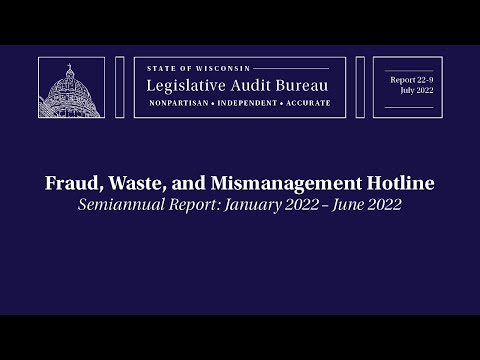 Fraud, Waste, and Mismanagement Hotline