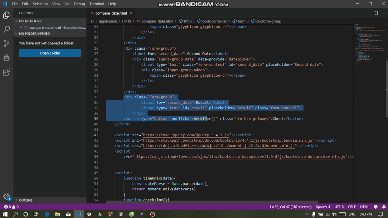 Compare between two dates