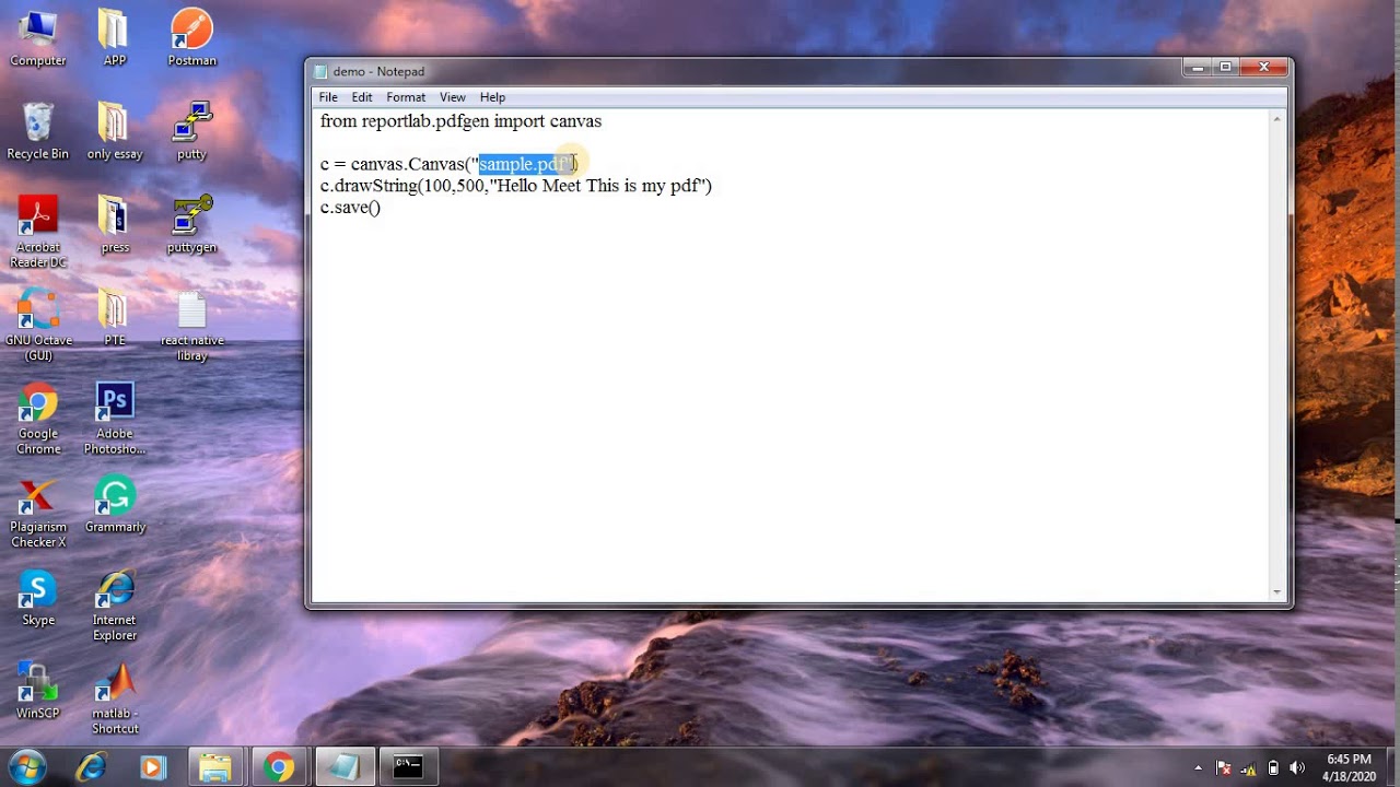 reportlab using make custom pdf - python