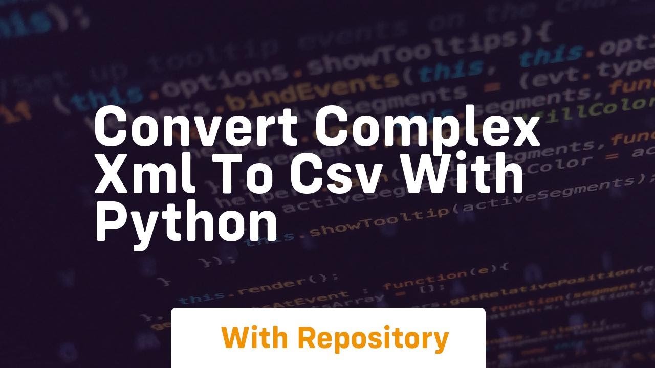 convert complex xml to csv with python