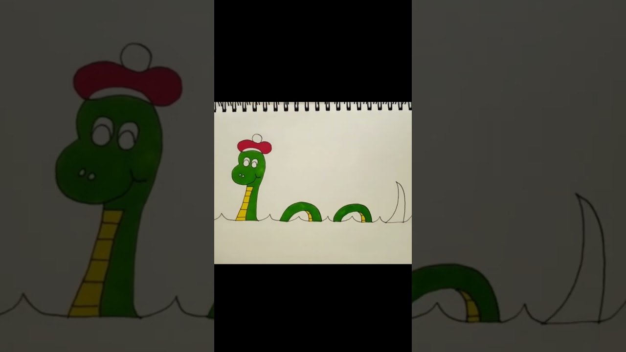 Nessie, the Loch Ness Monster! #howtodrawforkids #drawingforkids #artlesson