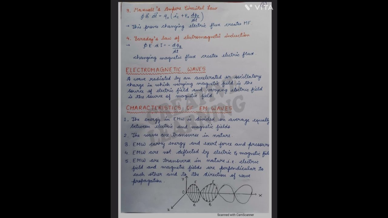 ||Electromagnetic Waves full chapter notes and important questions for exam||#neet #jee #cbse