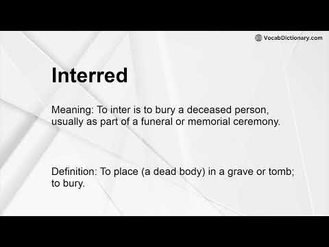 Interred Meaning
