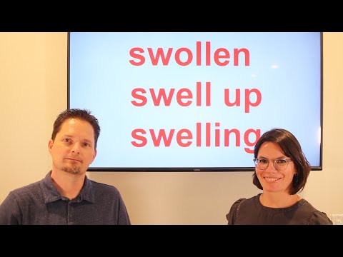 English Vocabulary SWOLLEN, SWELL UP, SWELLING / American pronunciation