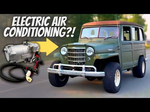 How We Used ELECTRIC AIR CONDITIONING And POWER STEERING In Willys Wagon Wrangler Hot Rod! Ep.19
