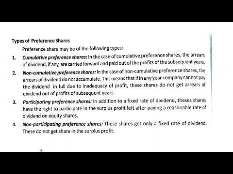 WHAT IS PREFERENCE SHARES//FINANCIAL ACCOUNTING