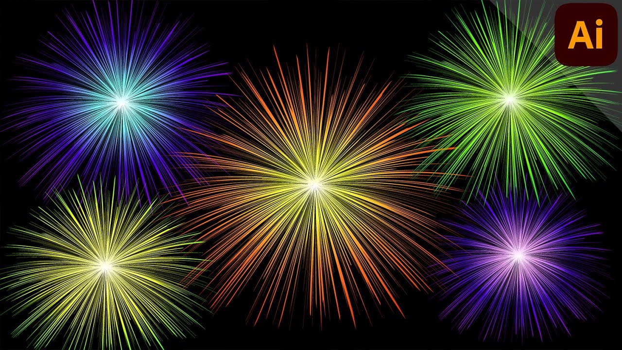 Simple Method to Create Fireworks | ILLUSTRATOR TUTORIAL
