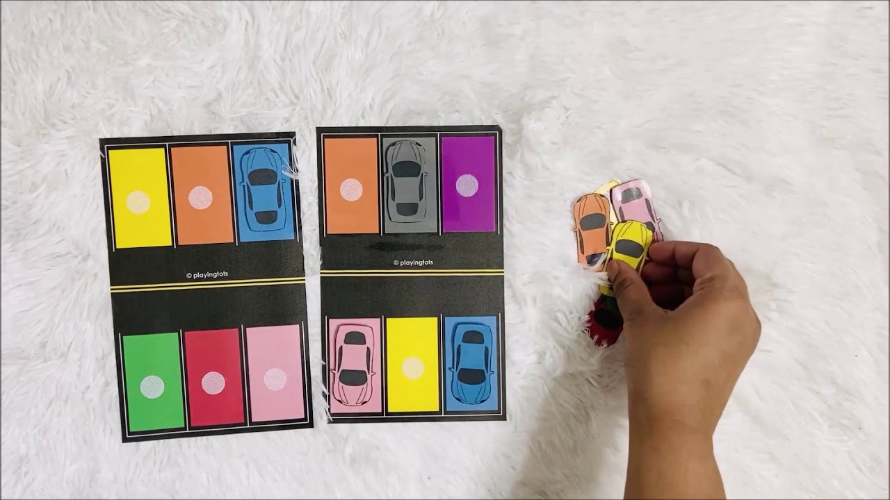 Car Parking - Colors Matching Activity, Busy Bag Activities Printable for Toddlers and Preschoolers