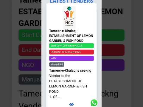 Looking for the latest NGO tenders in Pakistan? Visit NGOsTender.com for detail #ngo#tender