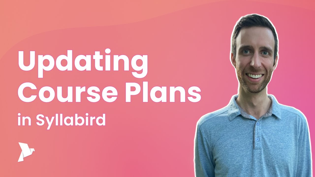 Updating Course Plan