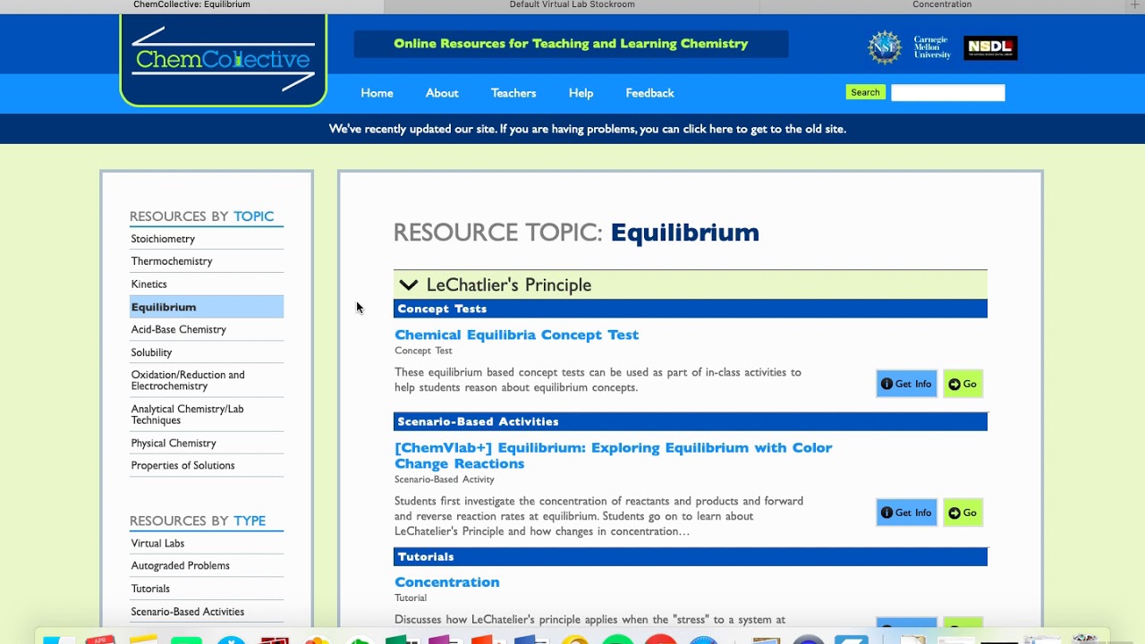 Digital Tool Exploration: ChemCollective Virtual Labs