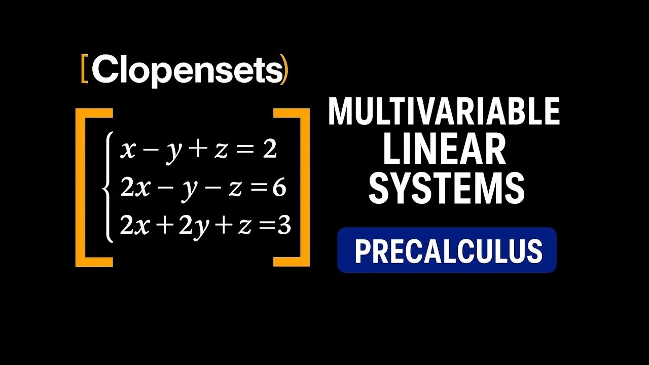 Multivariable Linear Systems | Precalculus (2026 Update)
