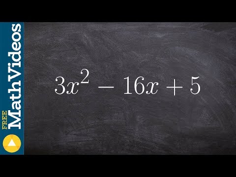 Factoring a trinomial 3x^2 - 16x + 5