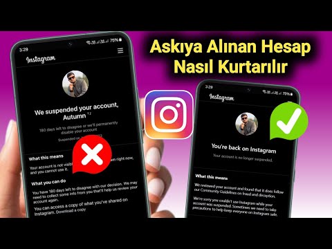 Instagram Hesabınızı Askıya Aldık 180 Gün Sorunu || Askıya Alınan Instagram Hesabınızı Nasıl
