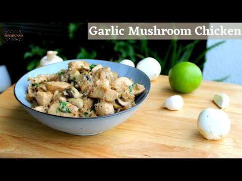Garlic Mushroom Chicken Recipe || Lemon Chicken and Mushroom