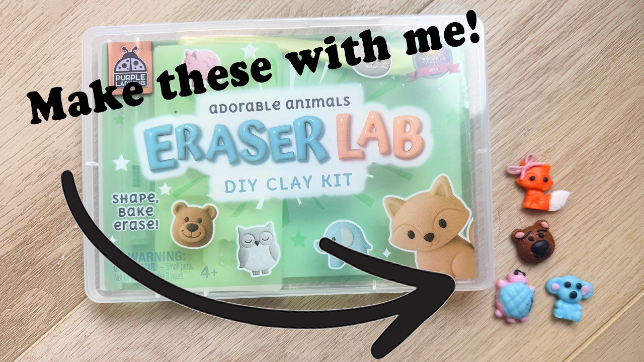 Make functional and cute erasers with this Eraser Lab kit by Purple Ladybug!