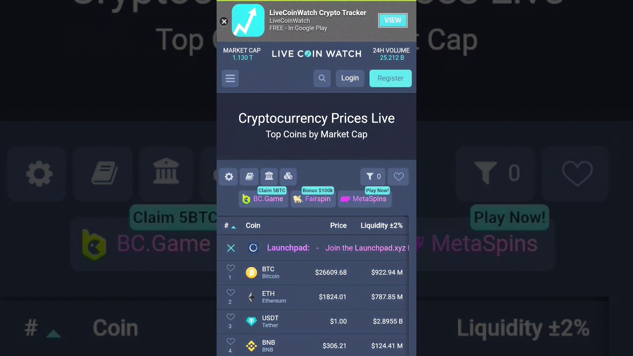 Live Coin Watch