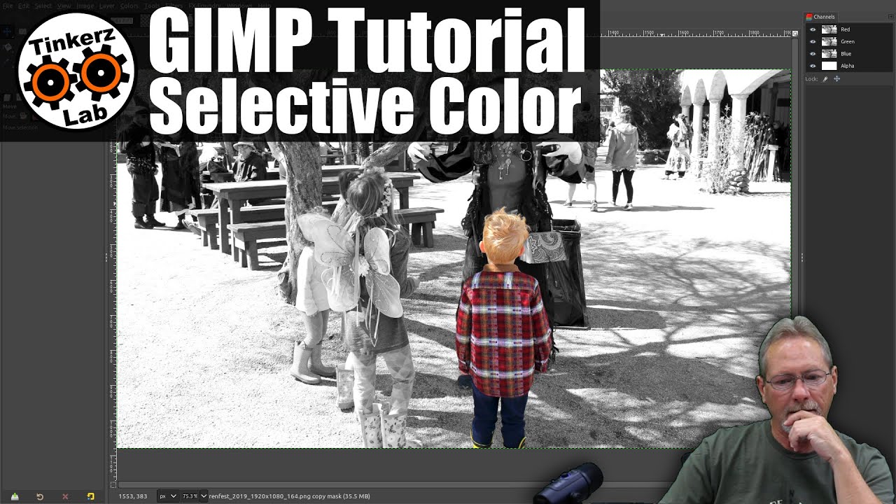 Selective Colorization Makes Your Subject Stand Out - GIMP Beginner Layer Mask Tutorial