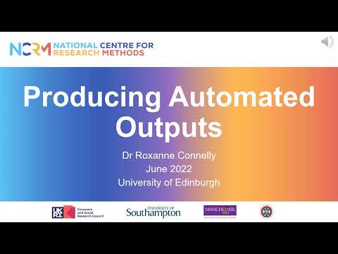 NCRM Online resources | NCRM learning resources | NCRM video resources