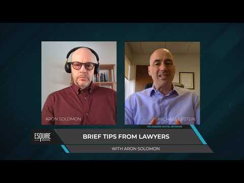 Esquire Digital Brief Tips From Lawyers With Aron Solomon: Michael Epstein