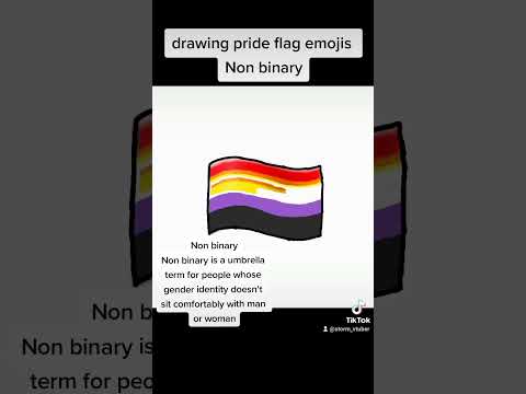 Drawing pride flag emojis: Non-binary