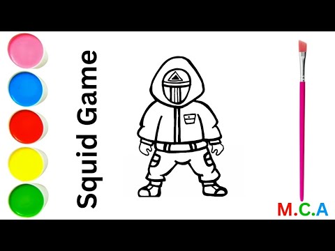 How To Draw Squid Game Guard | Easy Drawing For Kids
