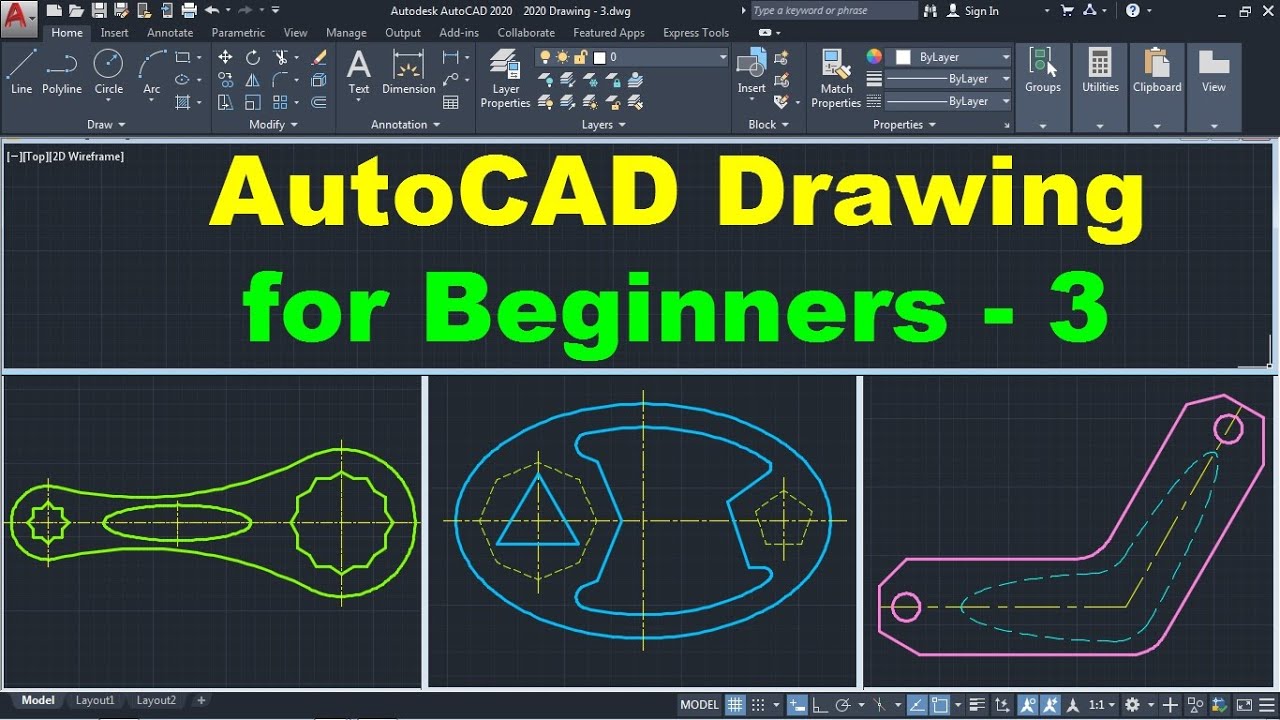 AutoCAD Drawing Tutorial for Beginners - 3