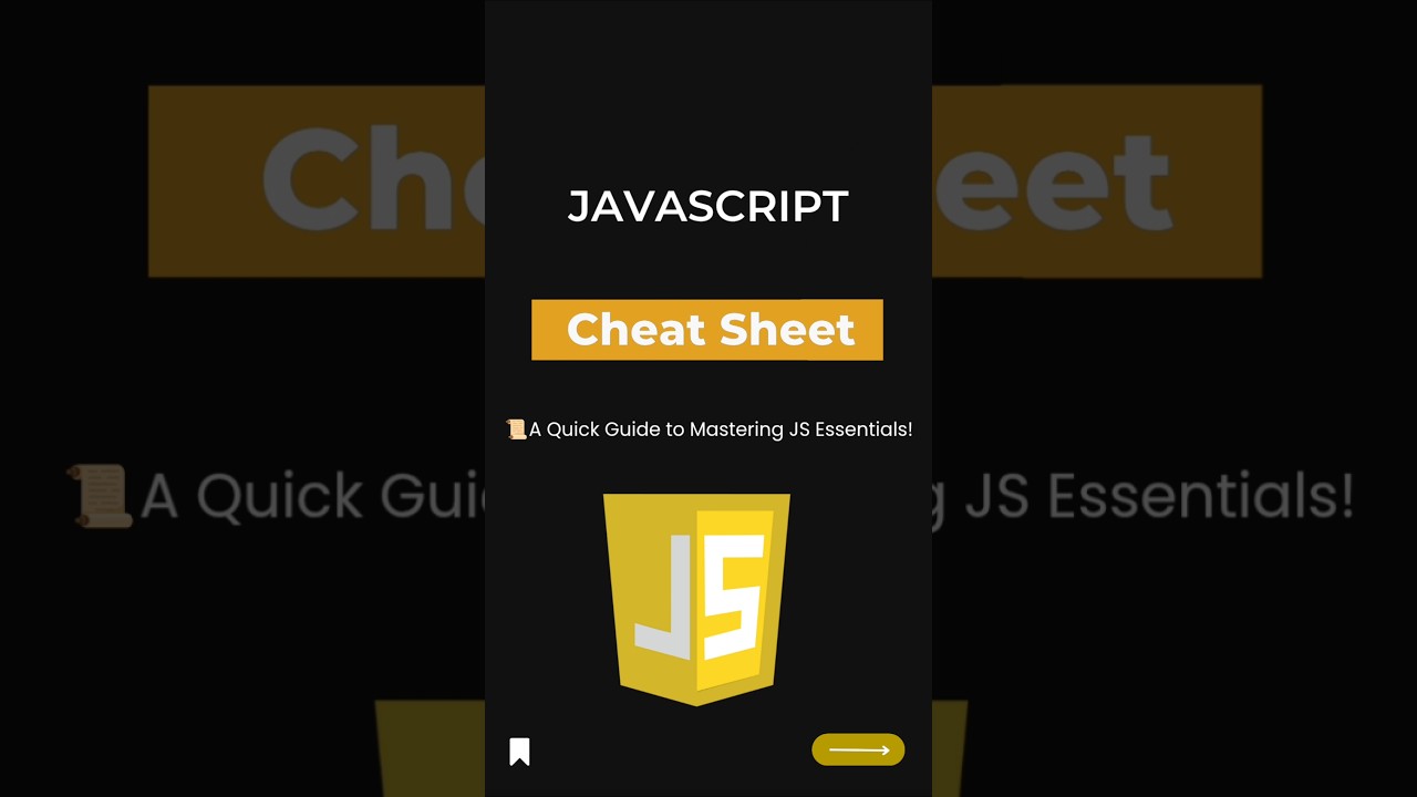 Useful Javascript Cheatsheet.    #code #javascript #programming #shorts #shortvideo
