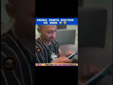 Krunal pandya's Reaction on his meme