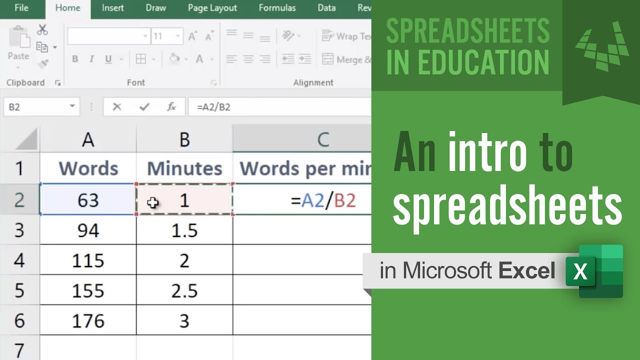 Introduction to Spreadsheets (using Excel)