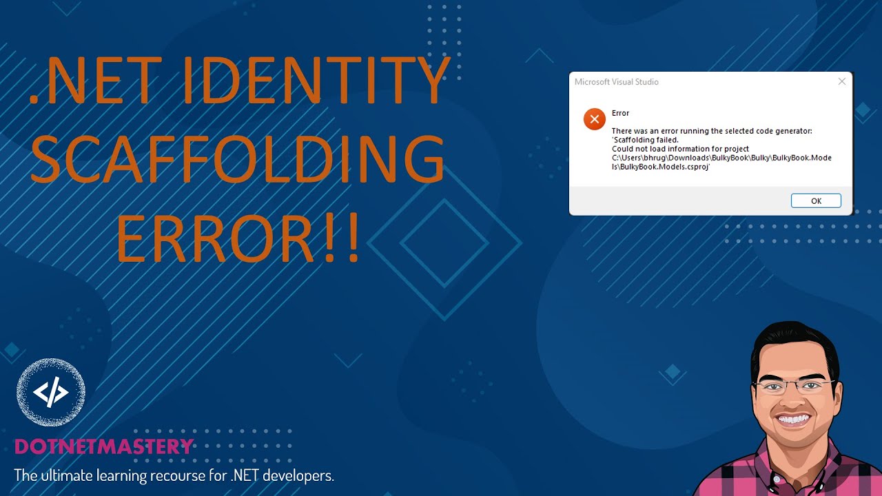.NET Identity Scaffolding Error