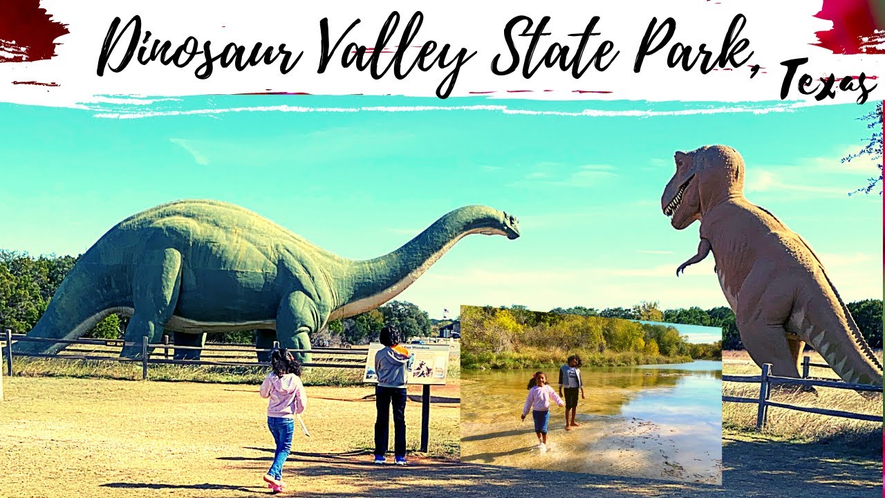 Dinosaur to visit near Dallas /Dinosaur Valley State Park, Texas/Kids Travel Vlog USA