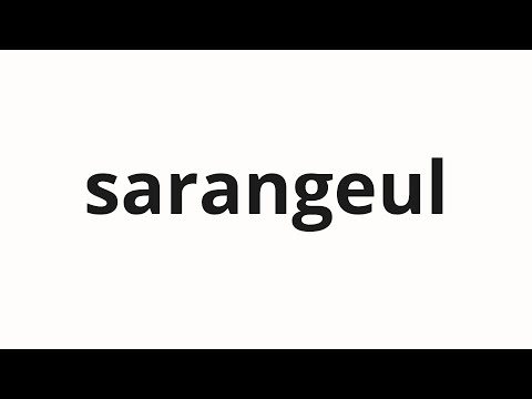 How to pronounce sarangeul | 사랑을 (Love is in Korean)
