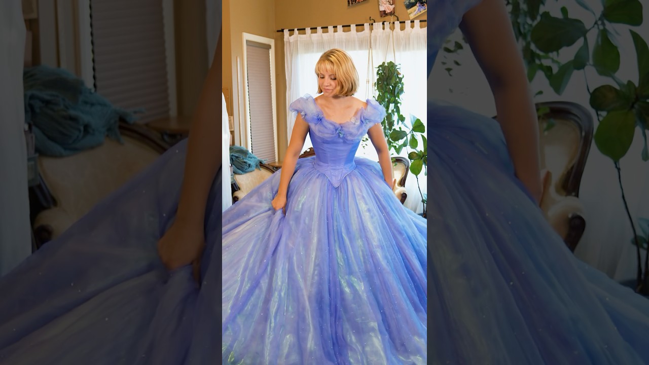 All the layers in my Cinderella Dress yet #grwm #costume