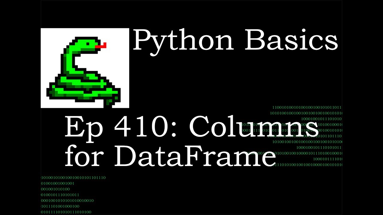 Python Basics Pandas DataFrames Columns