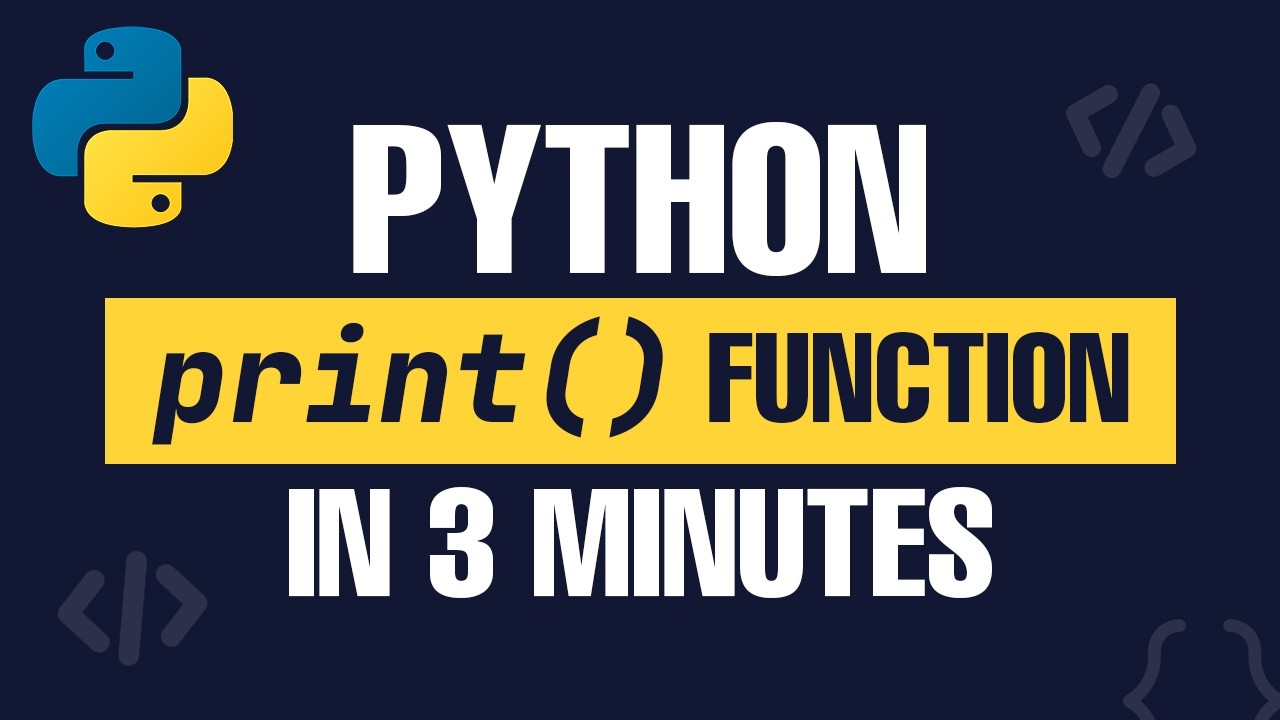 Python Print Function Tutorial for Beginners | In 3 Minutes🐍😎
