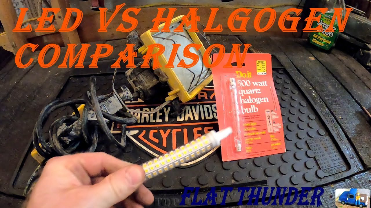 LED  Replacement Bulbs VS Standard Halogen (Work light / Flood light)