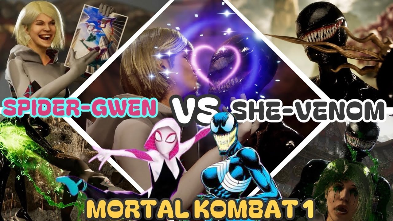 Spider-Gwen Vs She-Venom but it’s Mortal Kombat 1