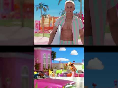 Barbie movie trailer vs. Barbie Girl music video 🎀 #barbiegirl #ytshorts #aqua #barbie