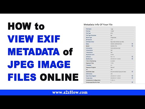 How to View EXIF Metadata of JPEG Image Files Online