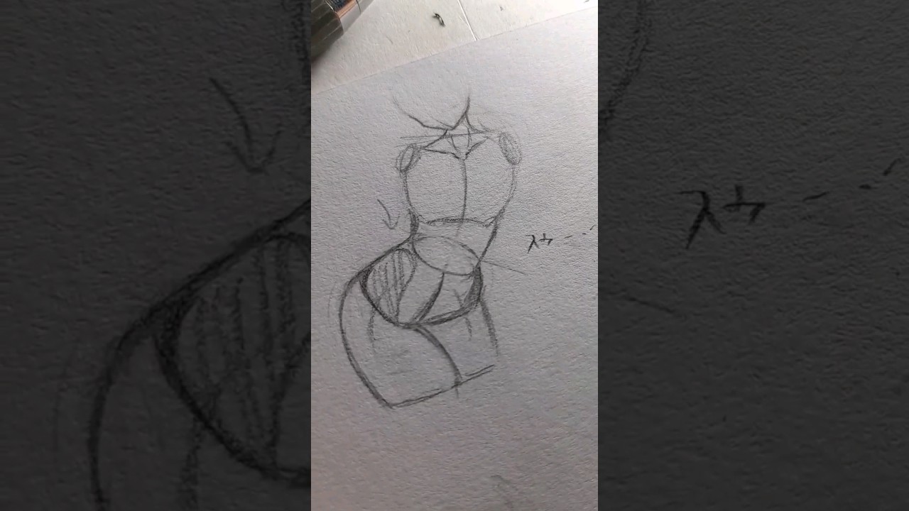 easiest way to draw dynamic poses , anatomy for beginners #shorts