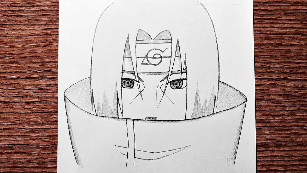 Easy anime drawing | how to draw Itachi - [Naruto] step-by-step
