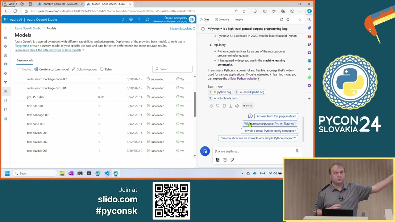 Azure OpenAI for Python developers in enterprise organizations - Štěpán Bechynský