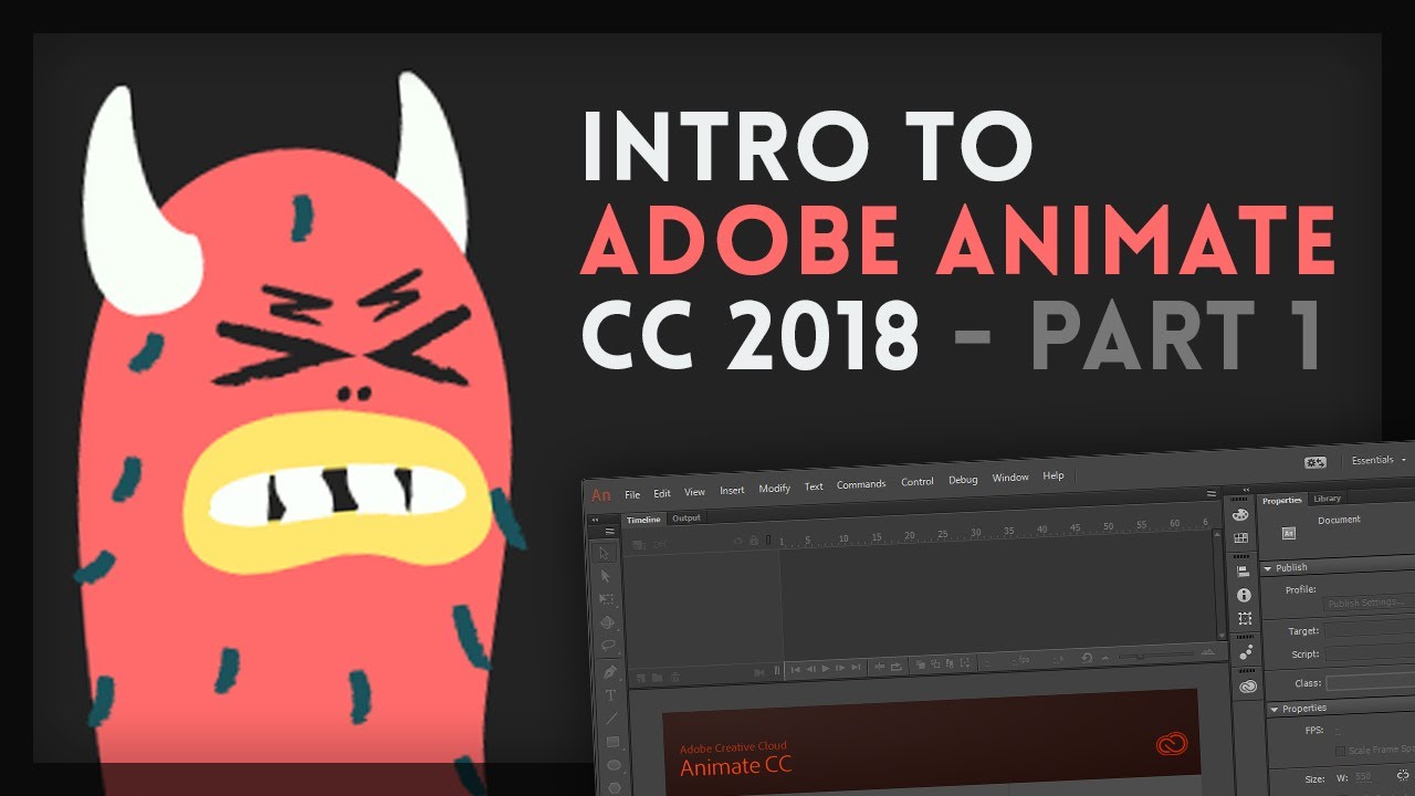 Intro to Adobe Animate CC 2018 [1/4] | Tutorial