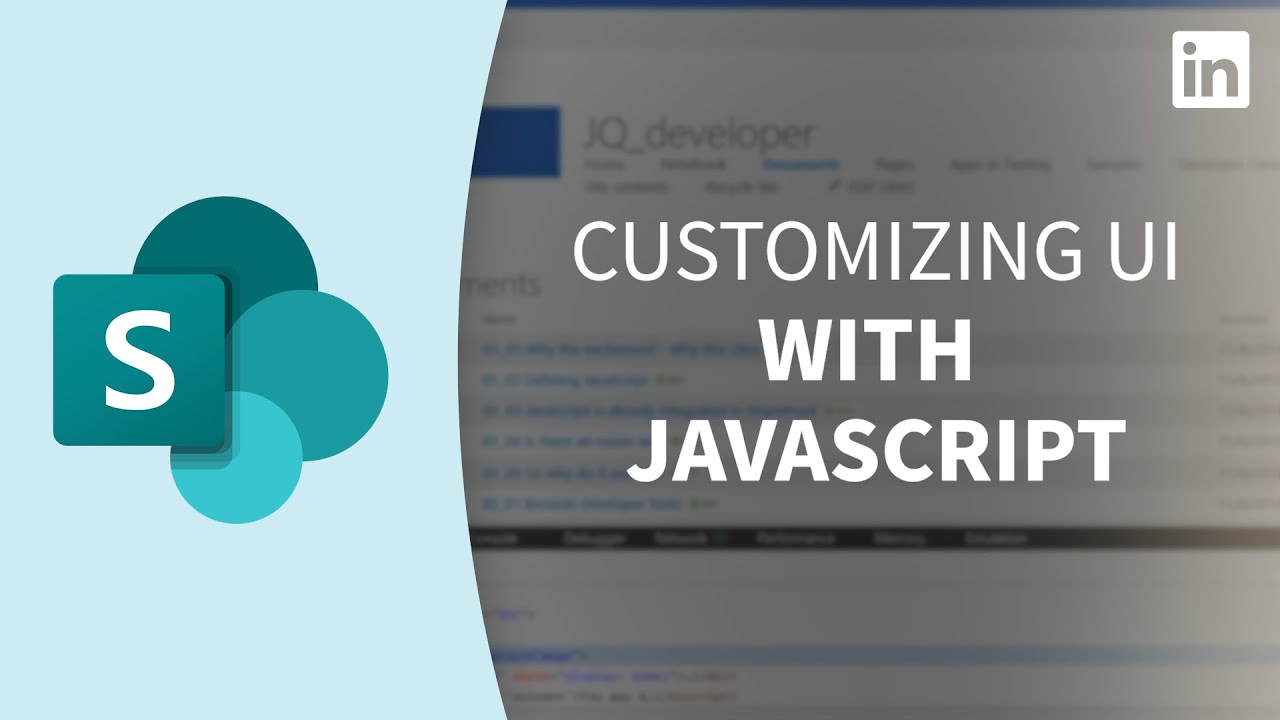 SharePoint Tutorial - Modify UI elements with JavaScript