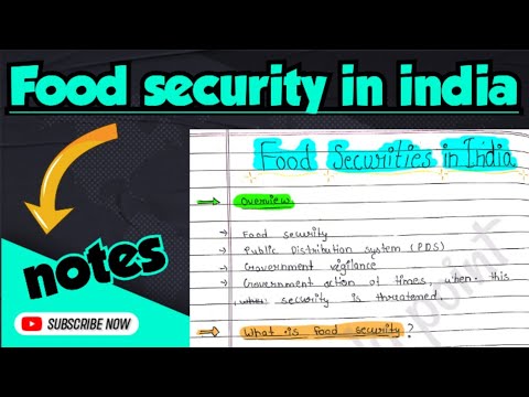 | Food security in india | Best Handwritten Notes |Class 9th| Economics| Ch-4| @Edustudy_point