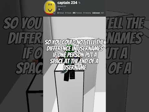 Why Roblox Doesn't Allow Spaces In Usernames...