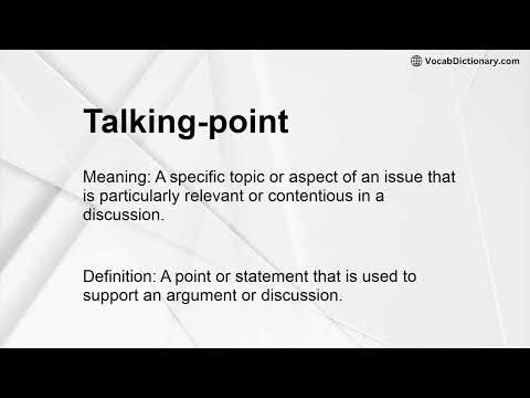 Talking-point Meaning