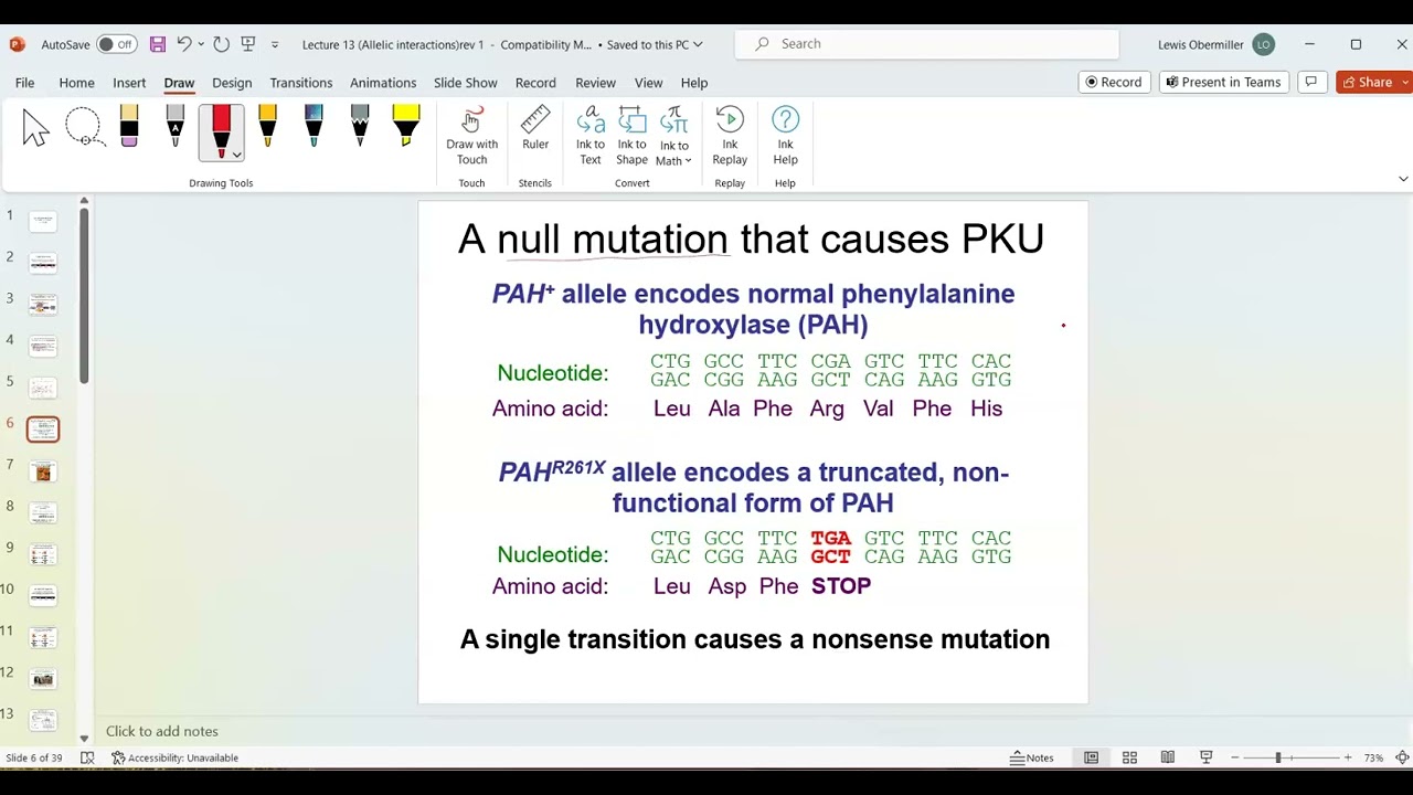Bio 240  - Lesson 16 (Lec 13 - ppt slds 1-39) all of alleleic interactions
