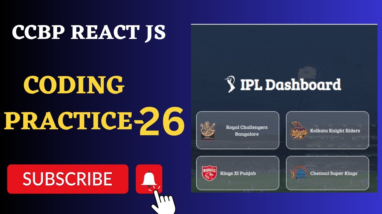 Debugging IPL Dashboard | Coding Practice 26 | REACT JS | NxtWave | CCBP 4.0